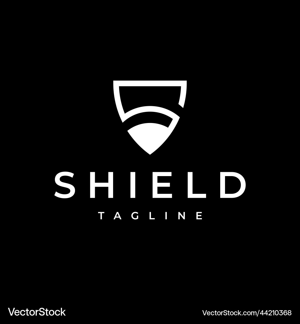 Modern letter s shield security logo design Vector Image