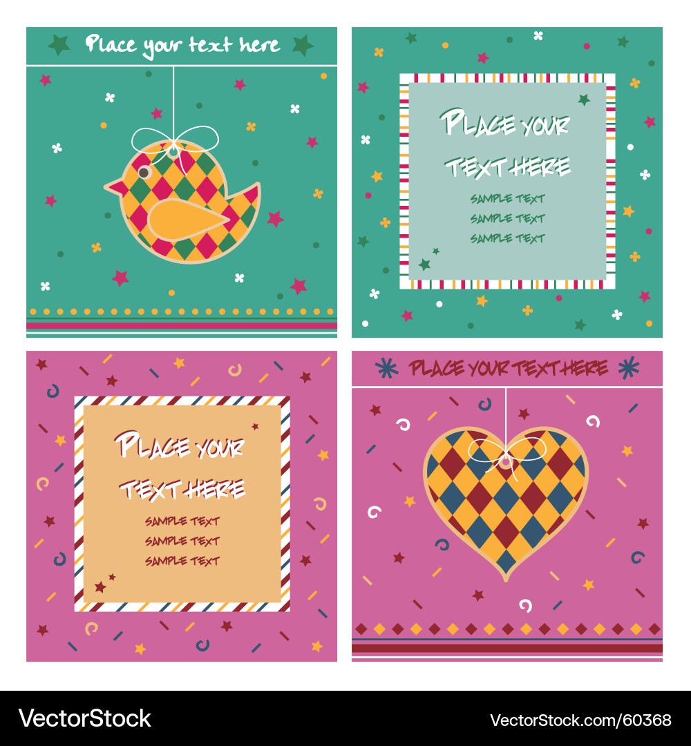 Note cards Royalty Free Vector Image - VectorStock