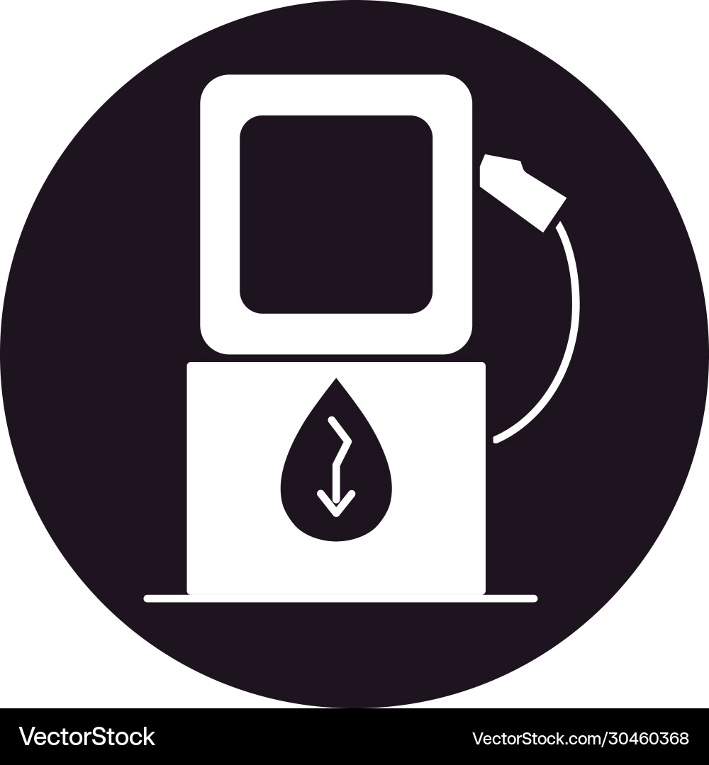 Oil crash concept pump with drop icon Royalty Free Vector
