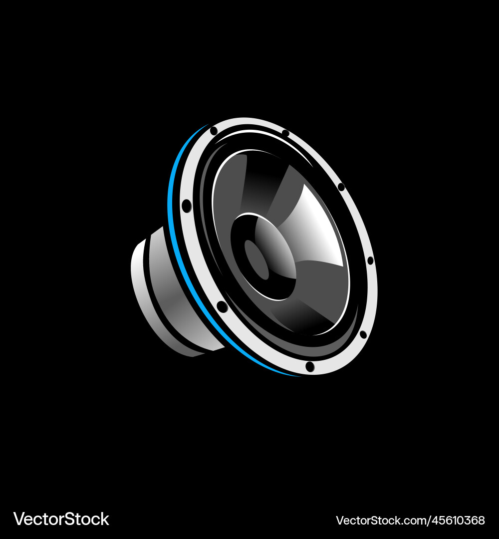 Subwoofer for home and car audio systems Vector Image