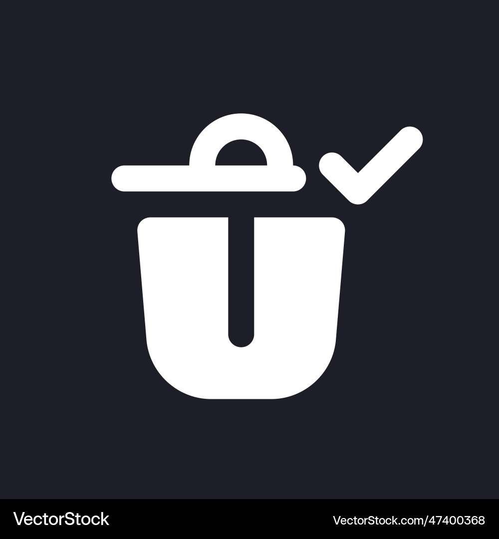 Successfully deleted white pixel perfect solid ui Vector Image