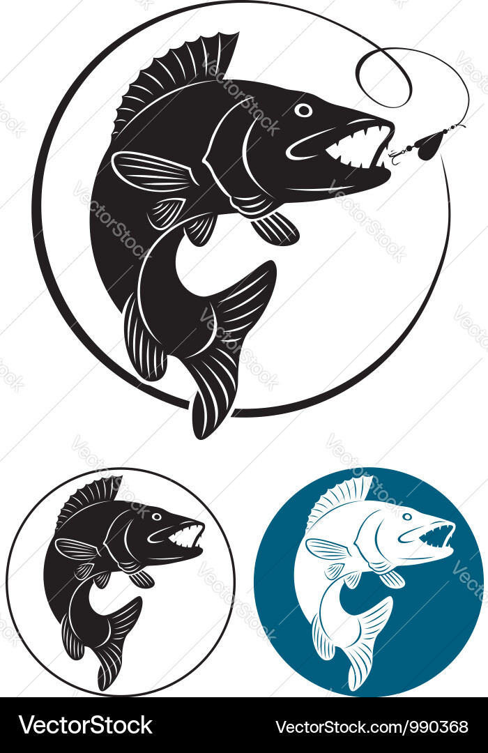 Trout fishing icon Royalty Free Vector Image - VectorStock
