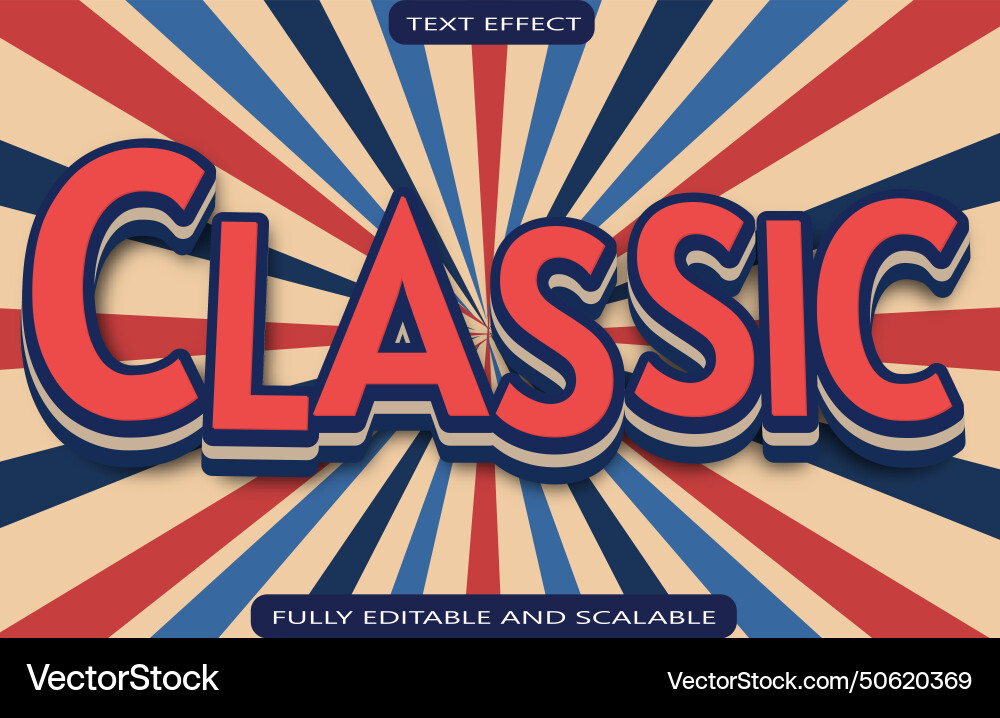 3D Embossed Text Effect Royalty Free Vector Image