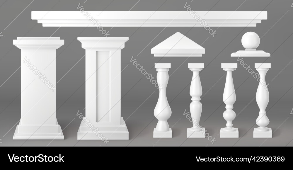 Architecture elements of balustrade Royalty Free Vector