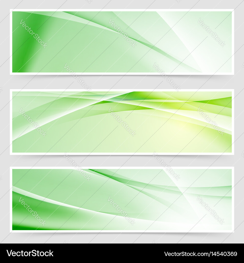 Bright ecological web header collection Royalty Free Vector