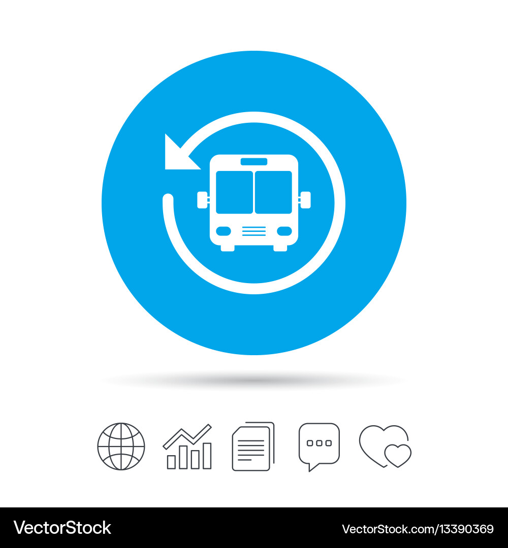 Bus shuttle icon public transport stop symbol Vector Image