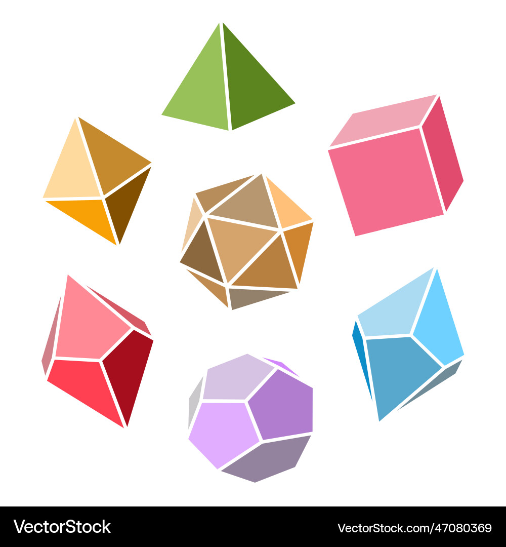 Colorful cubes for dnd Royalty Free Vector Image