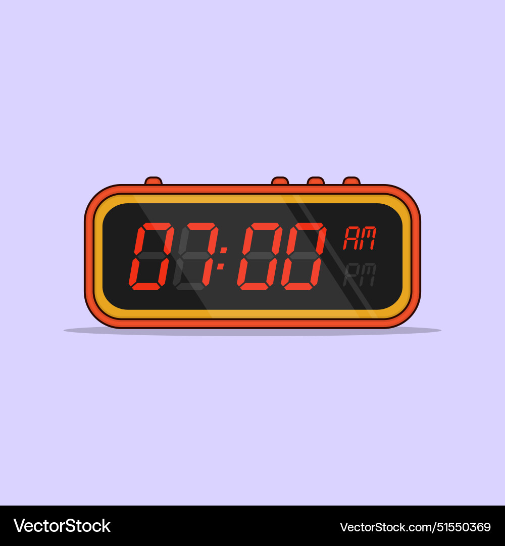 Digital alarm clock icon Royalty Free Vector Image Digital alarm clock icon Royalty Free Vector Image