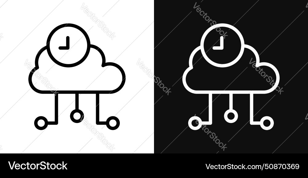 High server uptime icon set network reliability Vector Image
