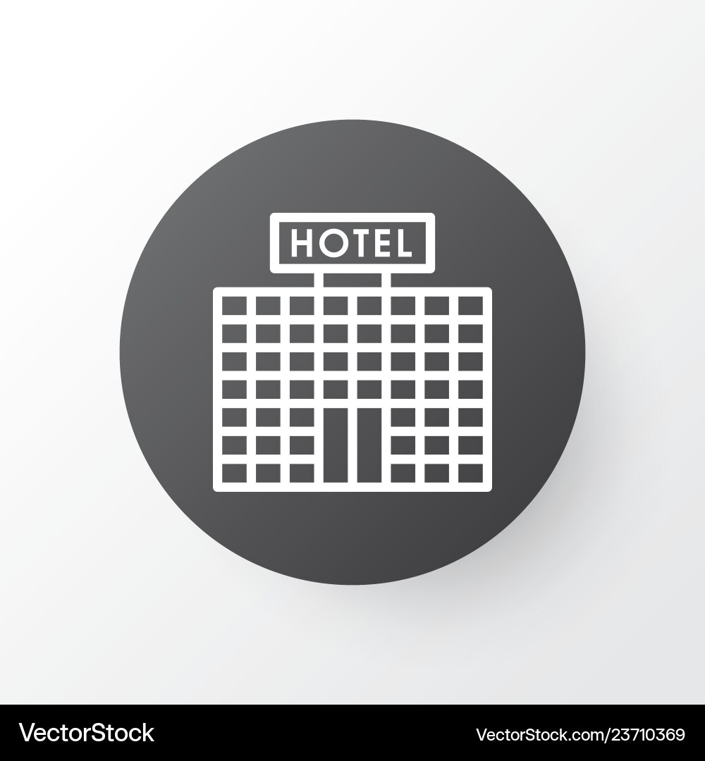 Hotel building icon symbol premium quality Vector Image