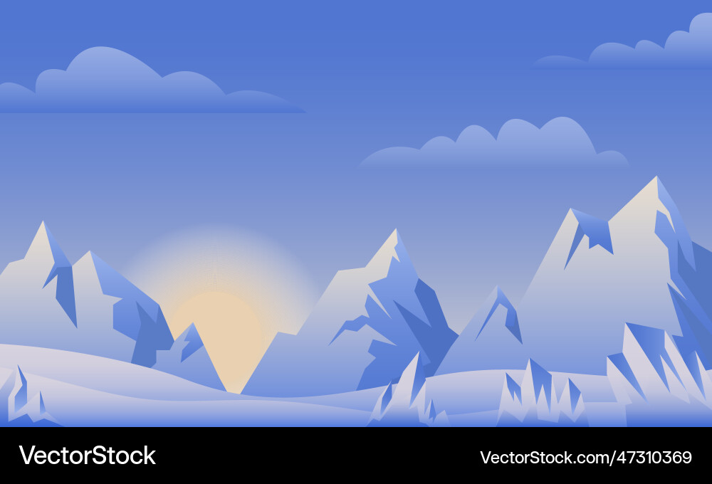 Ice frozen land Royalty Free Vector Image - VectorStock
