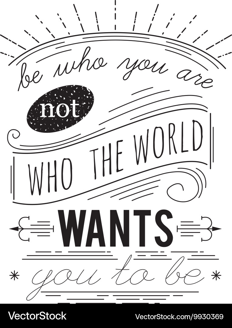 Typography poster inspirational quote Royalty Free Vector