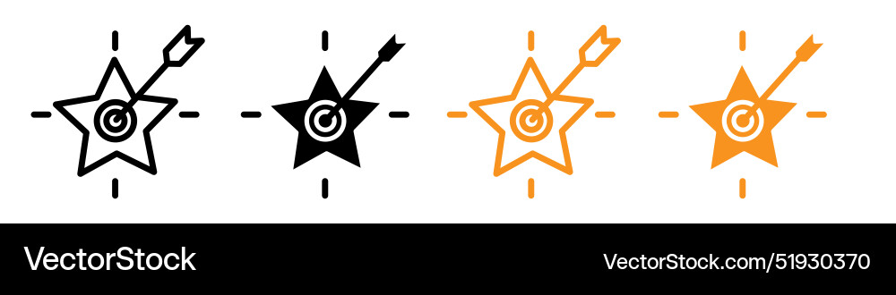 Aptitude icon logo set Royalty Free Vector Image