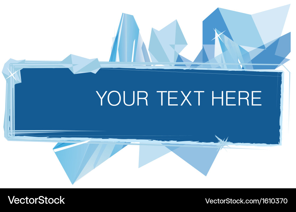 Background with ice crystals for your design Vector Image