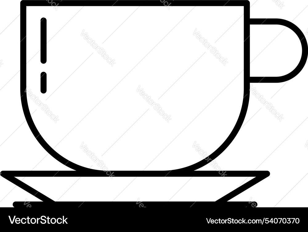 Coffee cup line icon design Royalty Free Vector Image