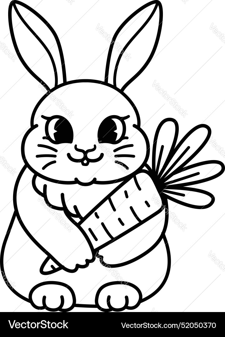 Cute rabbit Royalty Free Vector Image - VectorStock