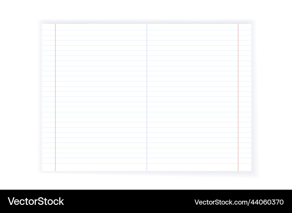 Lined paper sheet Royalty Free Vector Image - VectorStock