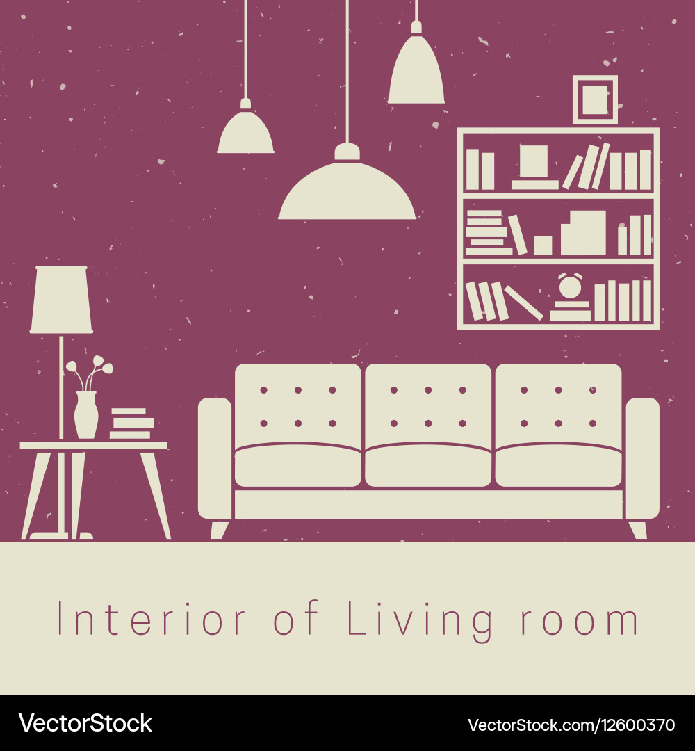 Living room interior Royalty Free Vector Image