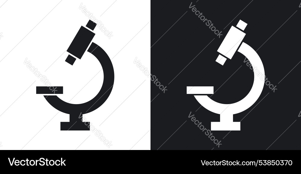 Microscope icon set Royalty Free Vector Image - VectorStock