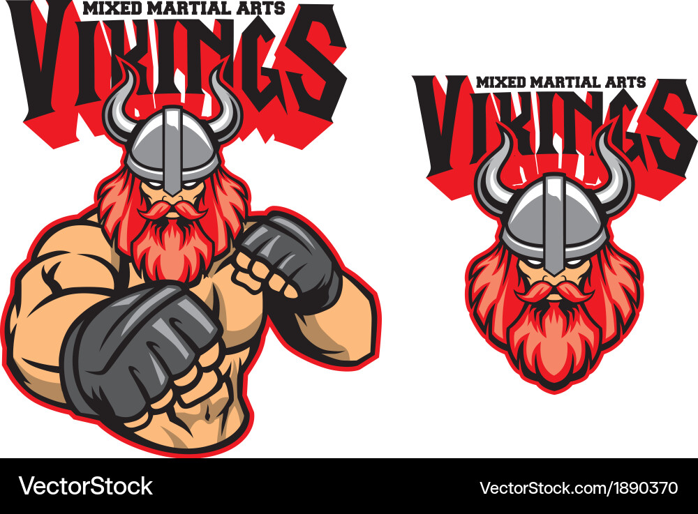 Mma fighter viking Royalty Free Vector Image - VectorStock