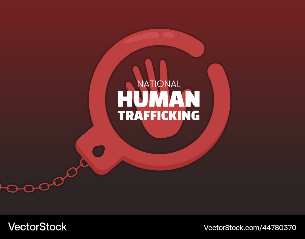 National human trafficking awareness day Vector Image