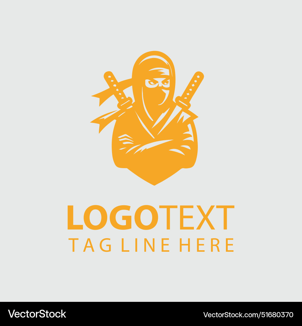 Ninja warrior logo Royalty Free Vector Image - VectorStock