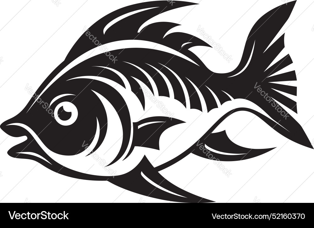 Tranquil tributaries logo of river fish ripple Vector Image
