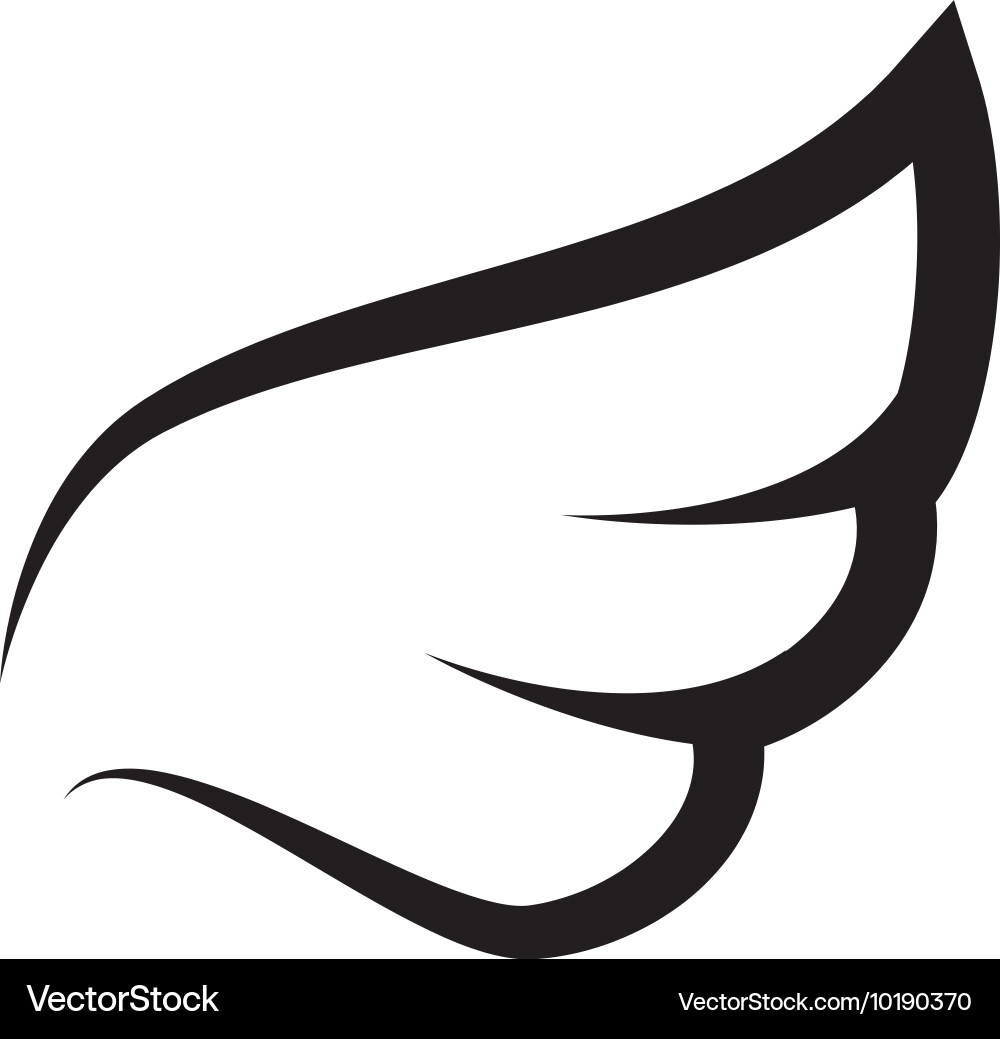 Wing angel fly heaven icon graphic Royalty Free Vector Image