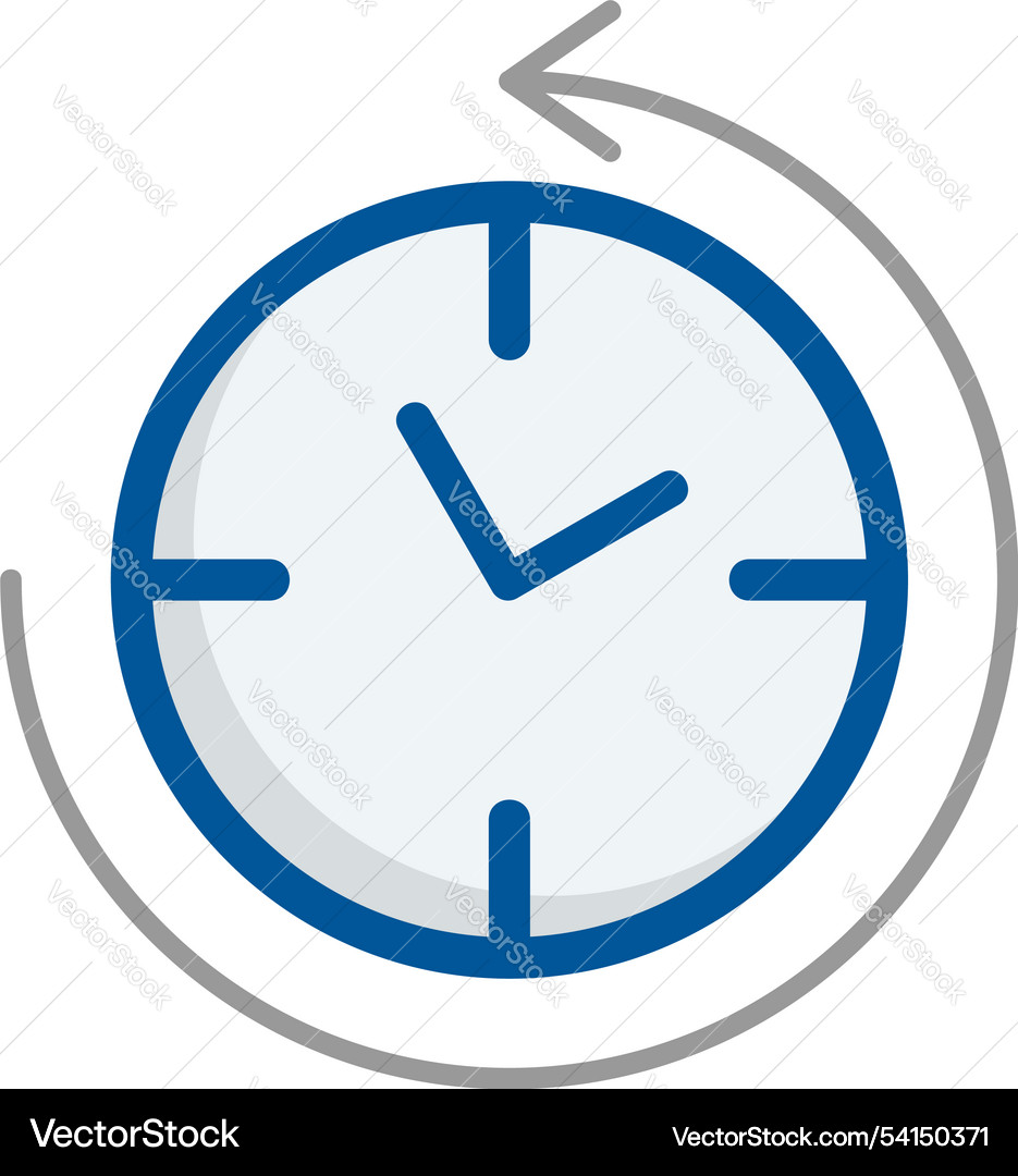 Anti clockwise flat icon design Royalty Free Vector Image