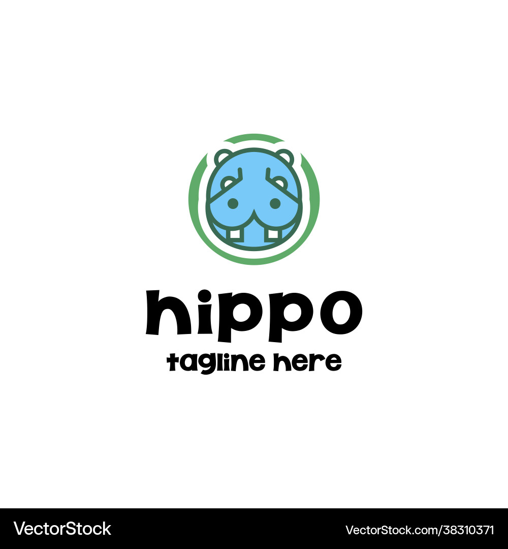 Hippo logo Royalty Free Vector Image - VectorStock