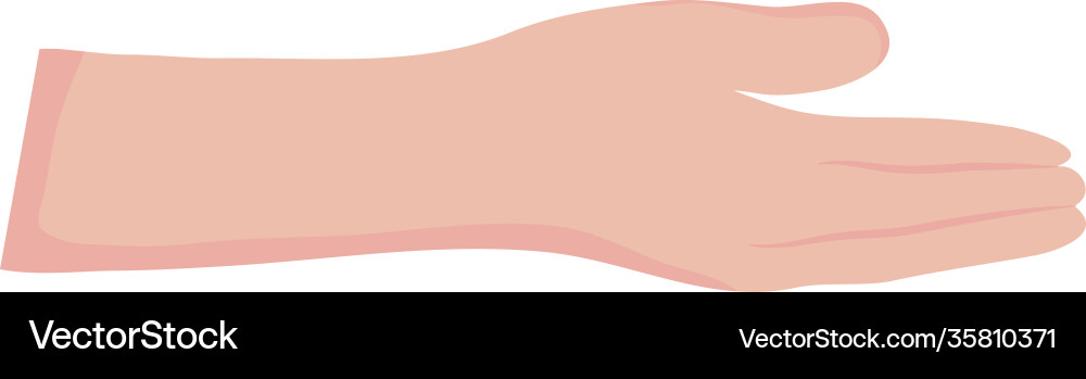 Icon hand flat style design Royalty Free Vector Image