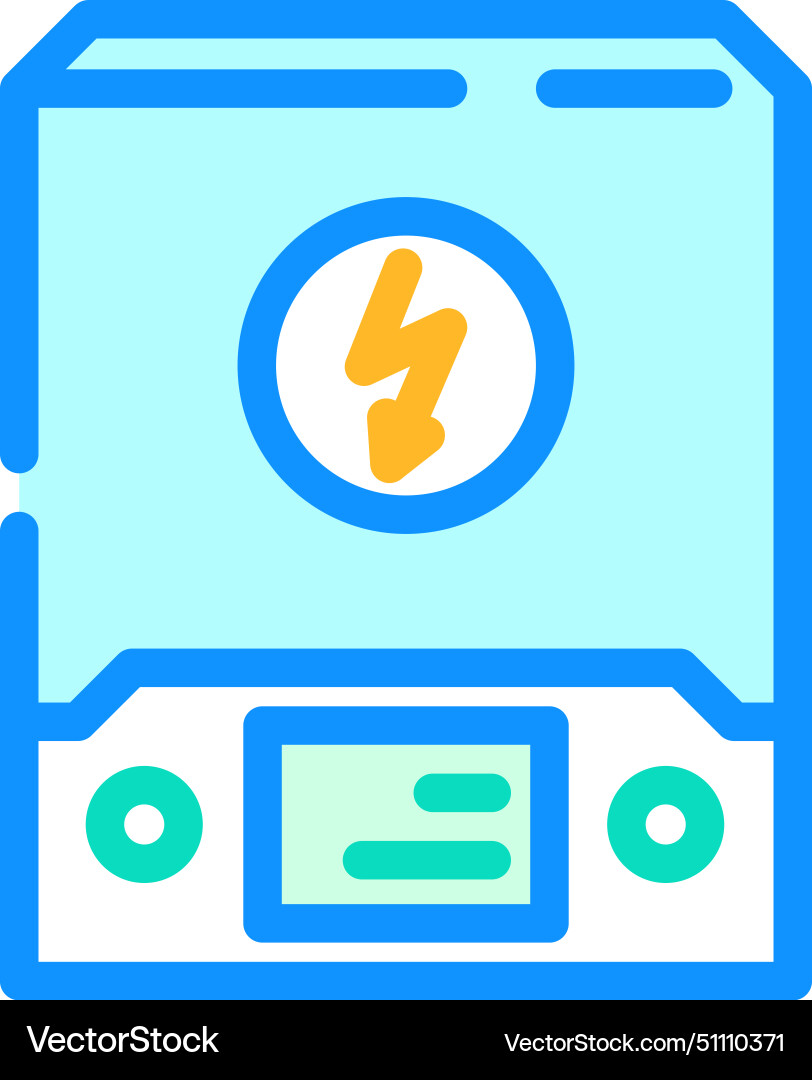 Inverter solar panel color icon Royalty Free Vector Image