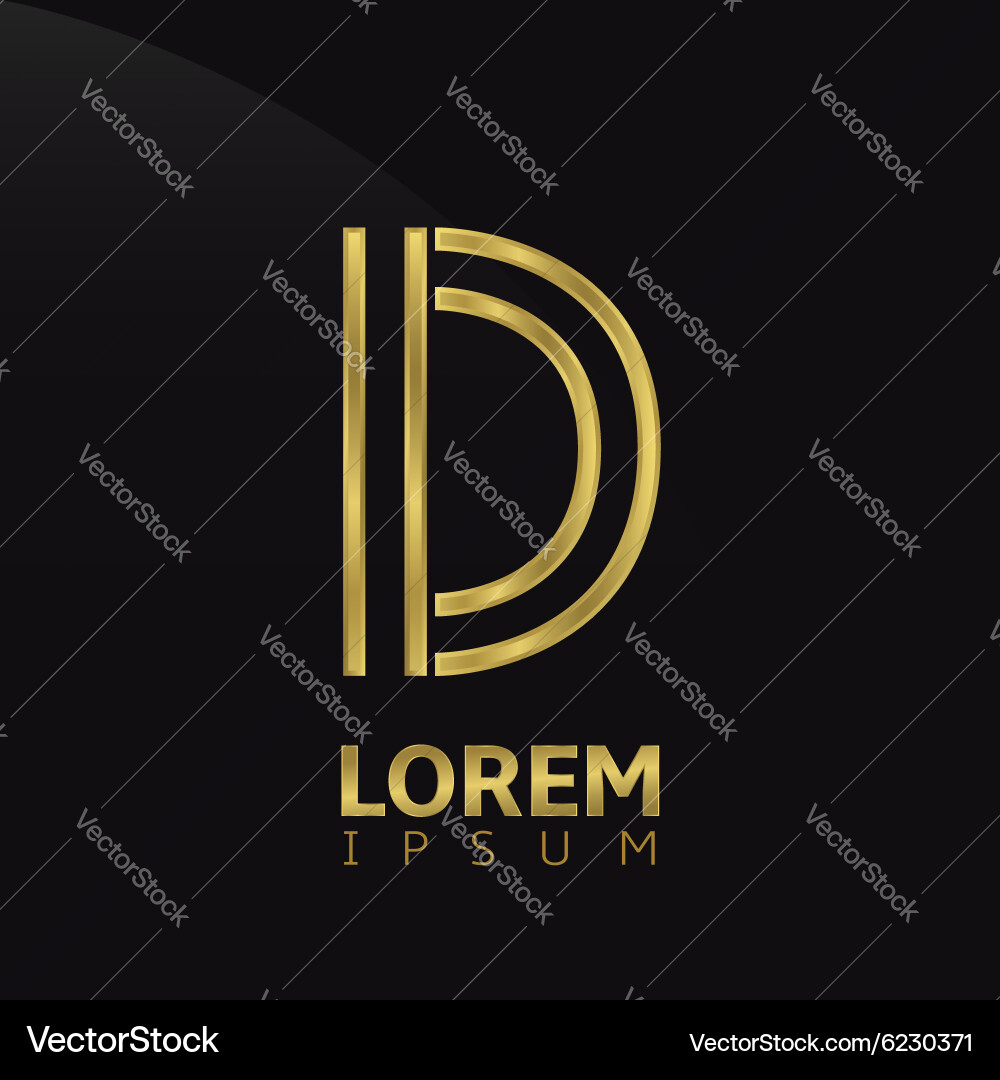 Letter d Royalty Free Vector Image - VectorStock