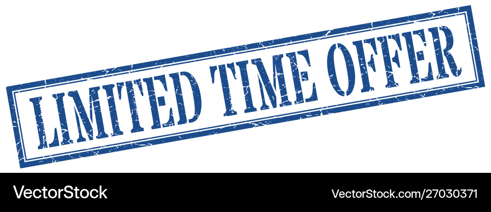 Limited time offer stamp Royalty Free Vector Image