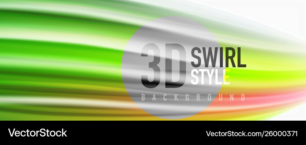 Modern liquid color flow on white - colorful Vector Image