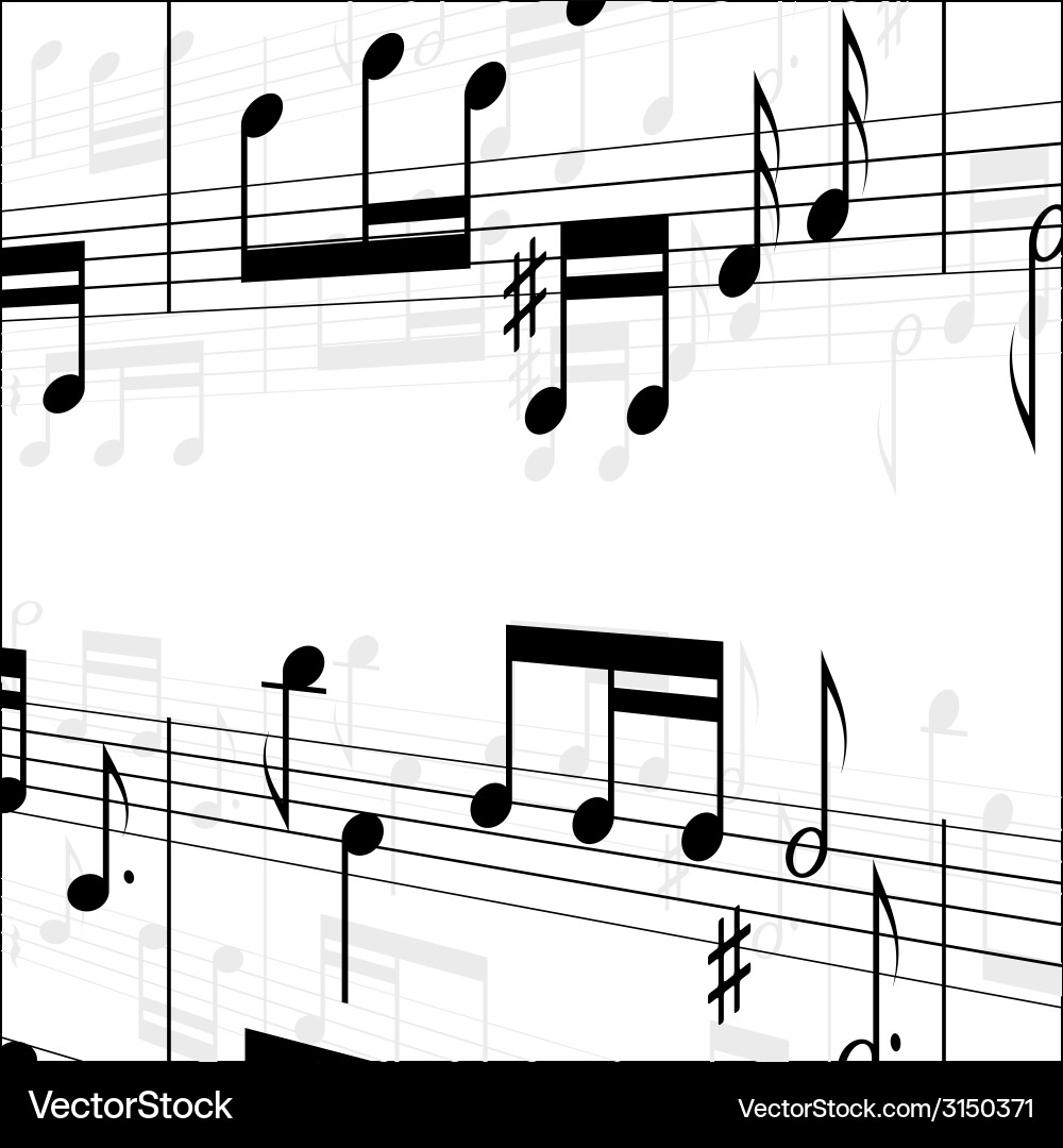 Music notes background Royalty Free Vector Image