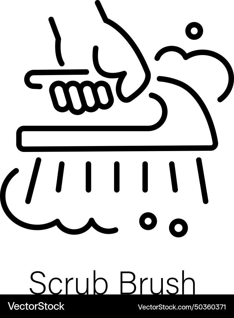 Scrub brush Royalty Free Vector Image - VectorStock