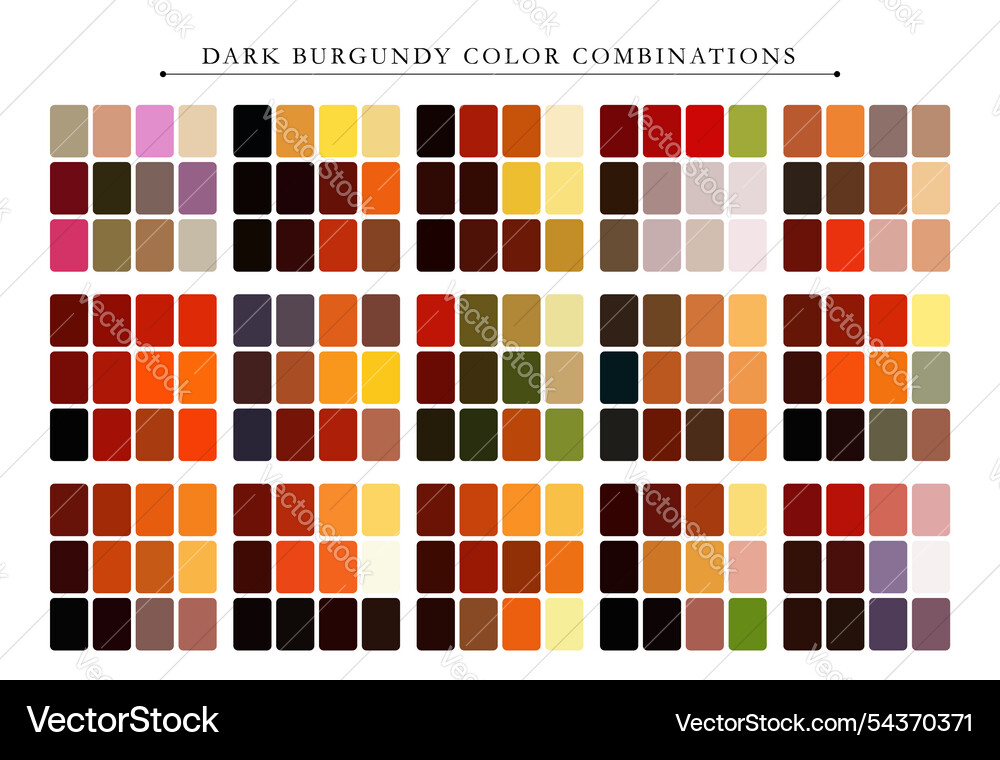 Trend color palette guide template fit Royalty Free Vector