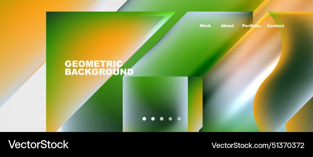 Abstract geometric shapes web design page Vector Image