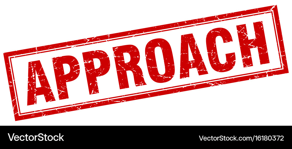 Approach square stamp Royalty Free Vector Image