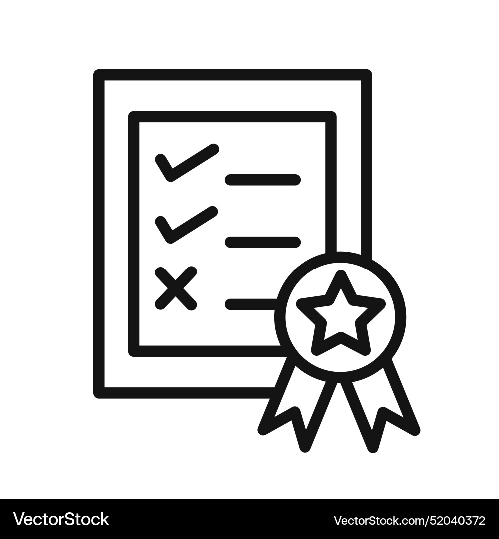 Assessment icon black and white sign Royalty Free Vector
