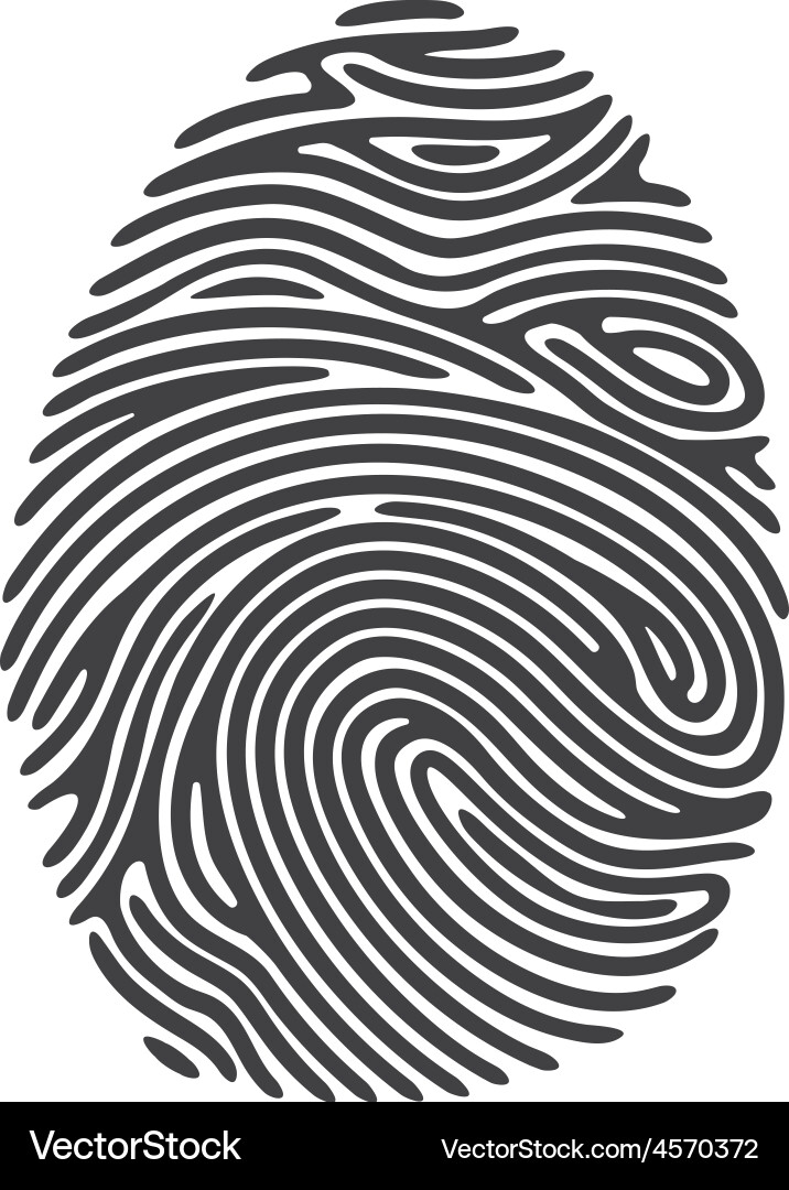 Dashed line fingerprint Royalty Free Vector Image