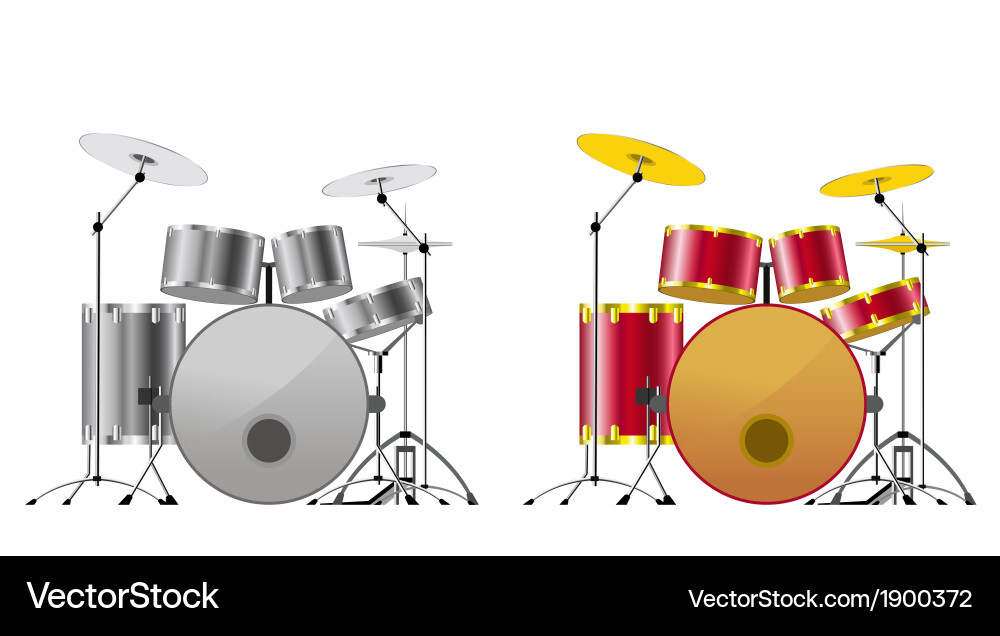 Drum sets Royalty Free Vector Image - VectorStock