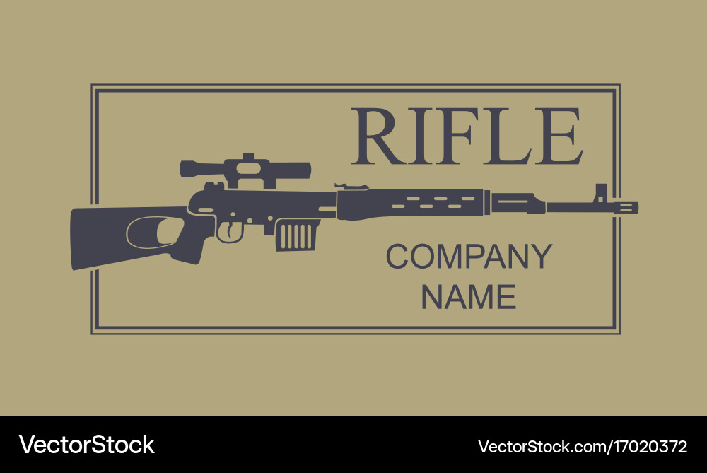Firearm logo template guns rifles badge flat Vector Image