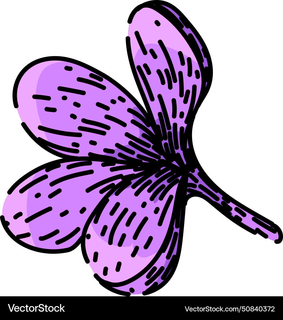 Floral lilac sketch hand drawn Royalty Free Vector Image