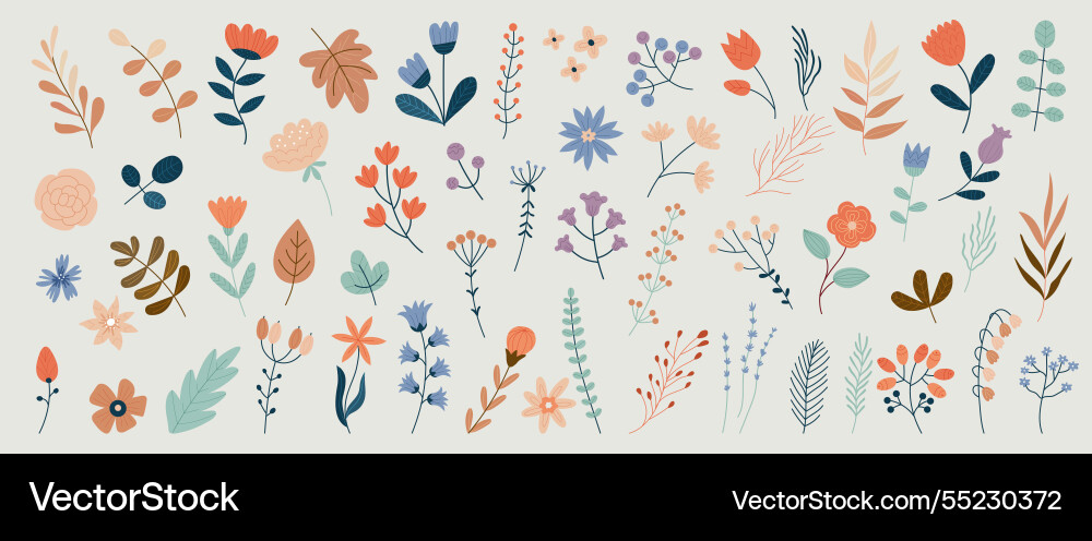 Flower bud simple nature isolated elements Vector Image