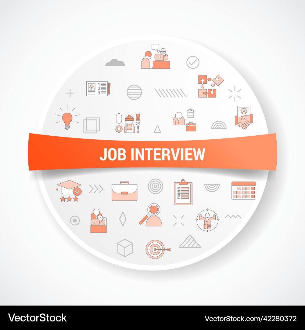Job interview concept with icon Royalty Free Vector Image