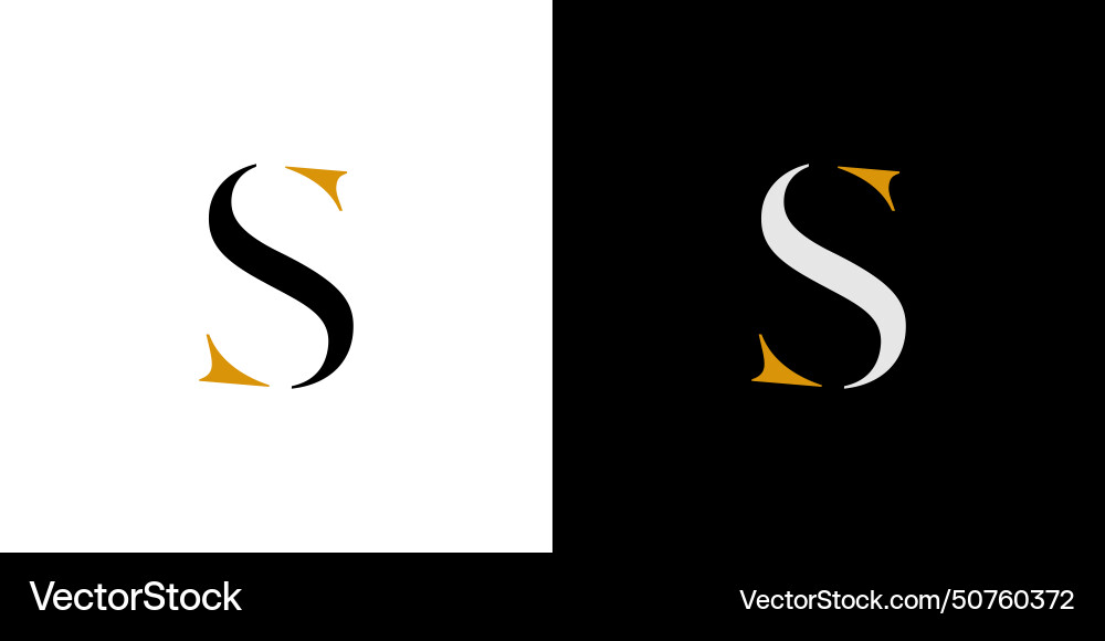 Modern and unique letter s initials logo design Vector Image