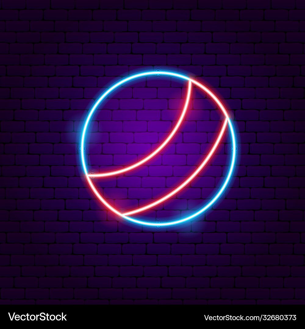 Ball toy neon sign Royalty Free Vector Image - VectorStock