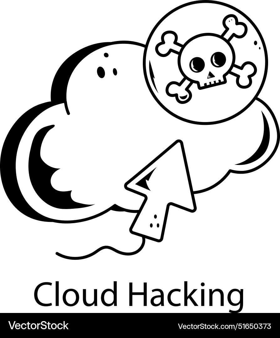 Cloud hacking Royalty Free Vector Image - VectorStock